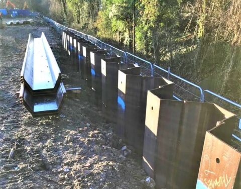 Dual Purpose Sheet Pile Retaining Wall - Steel Piling Group